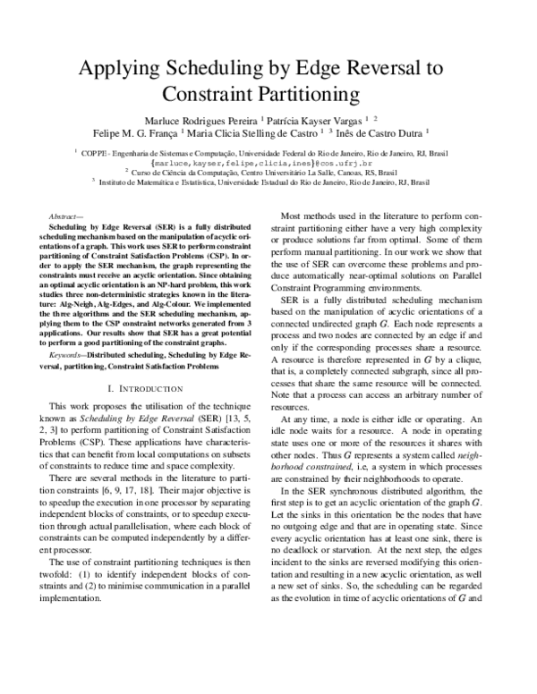 (PDF) Applying scheduling by edge reversal to constraint partitioning | Marluce Rodrigues ...