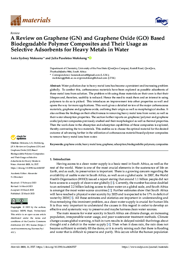 (PDF) A Review on Graphene (GN) and Graphene Oxide (GO) Based ...