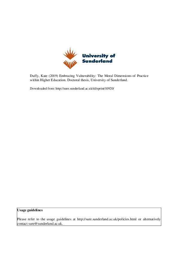 (PDF) Embracing Vulnerability: The Moral Dimensions of Practice within ...