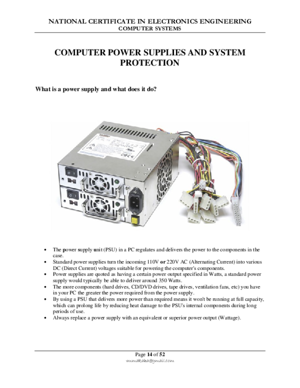(PDF) Computer Power Supplies