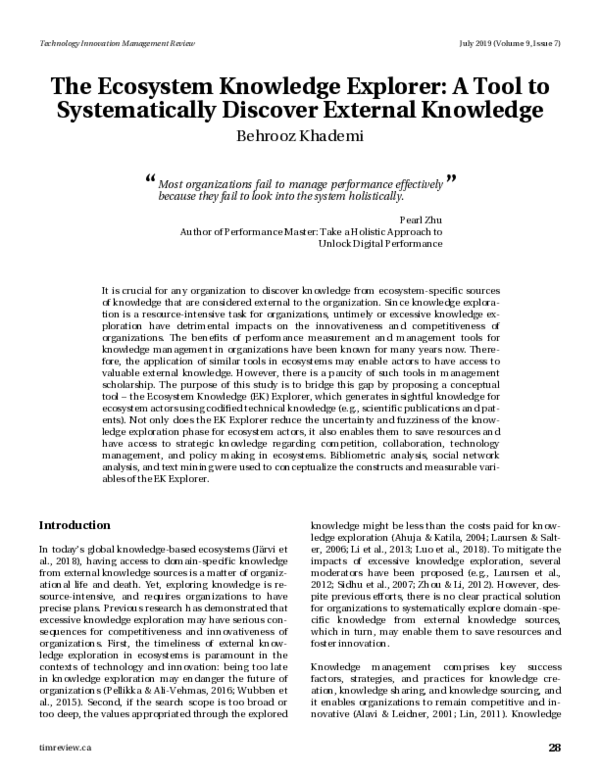 (PDF) The Ecosystem Knowledge Explorer: A Tool to Systematically ...