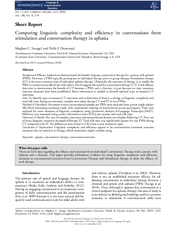 (PDF) Comparing linguistic complexity and efficiency in conversations ...