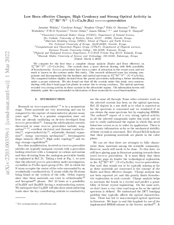 (PDF) Low Born effective Charges, High Covalency and Strong Optical ...