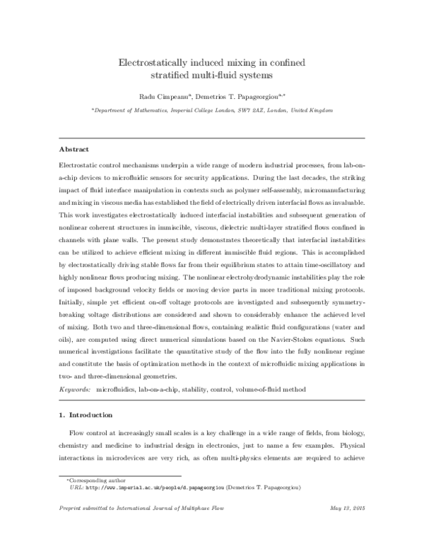 (PDF) Electrostatically induced mixing in confined stratified multi ...