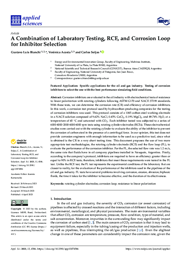 (PDF) A Combination of Laboratory Testing, RCE, and Corrosion Loop for ...