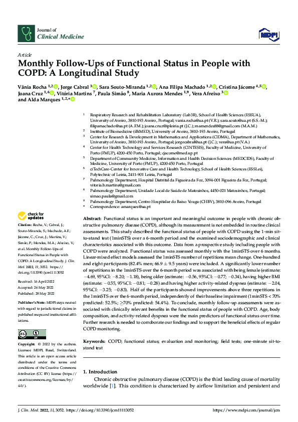 (PDF) Monthly Follow-Ups of Functional Status in People with COPD: A ...