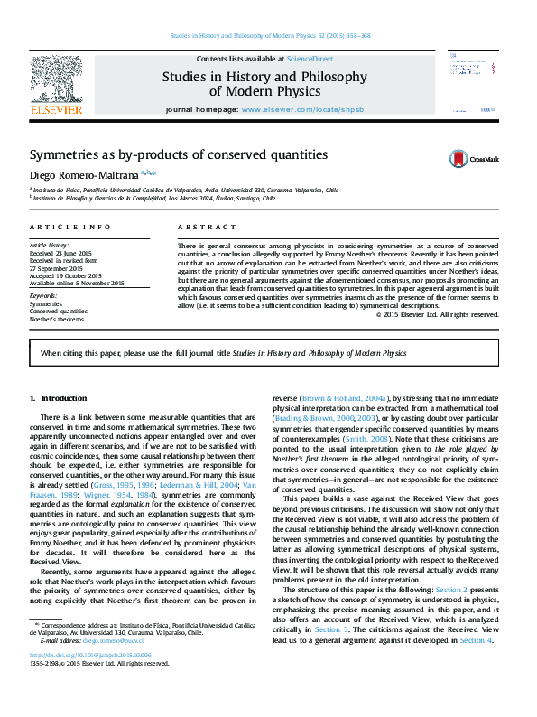 Pdf Symmetries As By Products Of Conserved Quantities