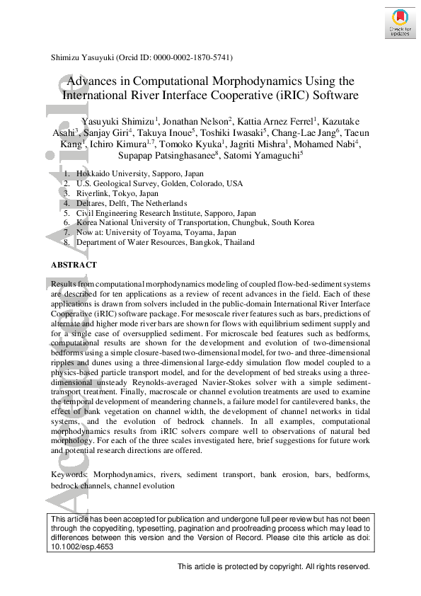 (PDF) Advances in computational morphodynamics using the International ...