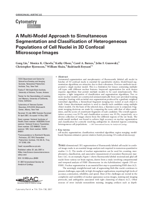 (PDF) A multi-model approach to simultaneous segmentation and classification of heterogeneous ...