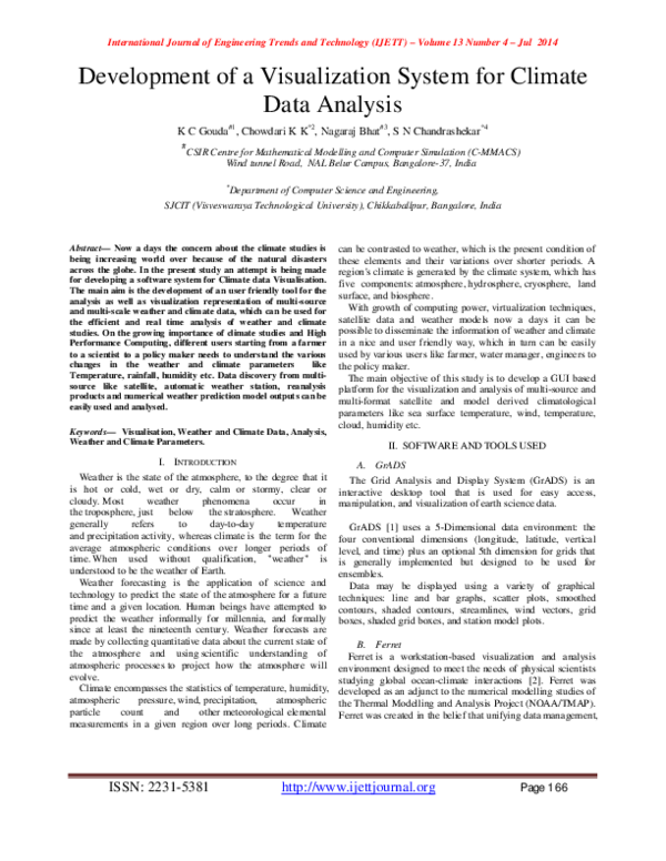 (PDF) Development of a Visualization System for Climate Data Analysis