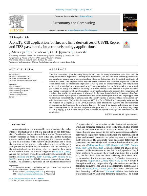 (PDF) AlphaTg:GUI application for flux and limb derivatives of UBVRI ...