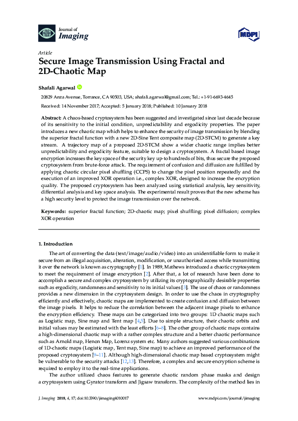 (PDF) Secure Image Transmission Using Fractal and 2D-Chaotic Map