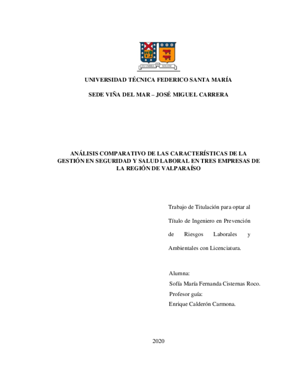 (PDF) UNIVERSIDAD TÉCNICA FEDERICO SANTA MARÍA SEDE VIÑA DEL MAR -JOSÉ MIGUEL CARRERA ANÁLISIS ...