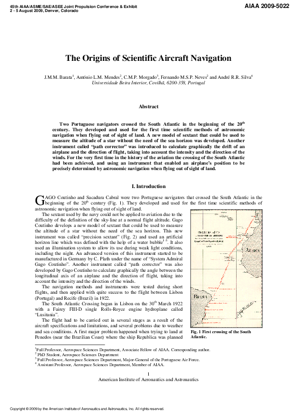(PDF) Origins of Scientific Aircraft Navigation
