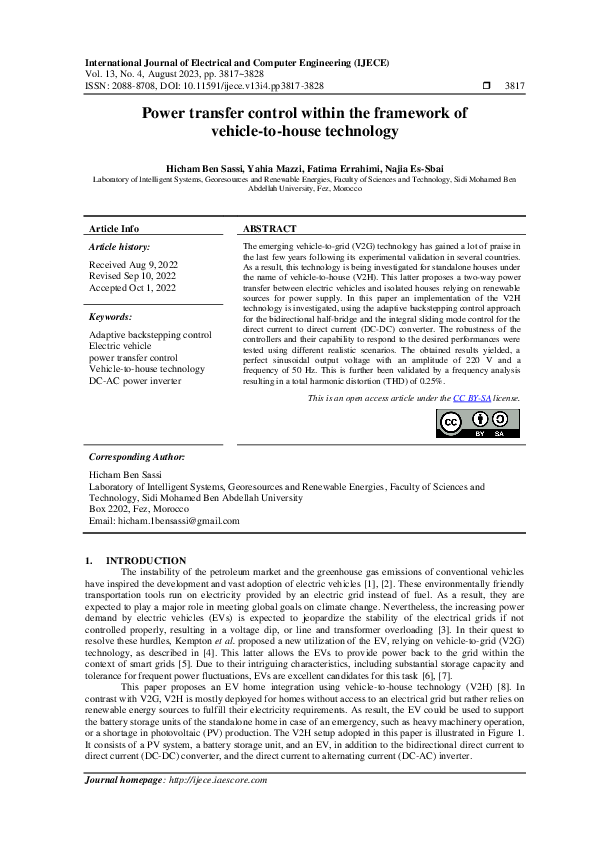 (PDF) Power transfer control using the integral sliding mode and adaptive backstepping control ...