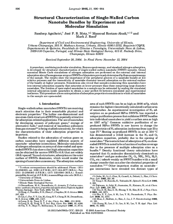 (PDF) Structural Characterization of Single-Walled Carbon Nanotube ...