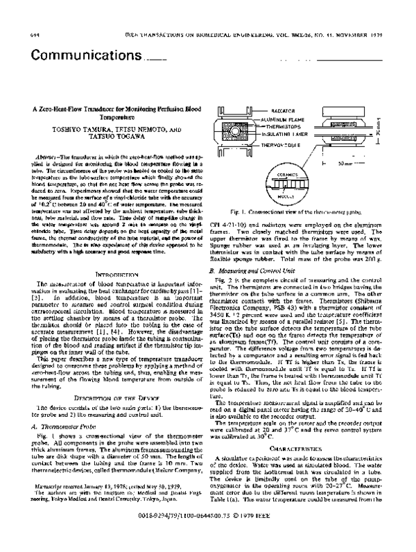 (PDF) A Zero-Heat-Flow Transducer for Monitoring Perfusion Blood ...