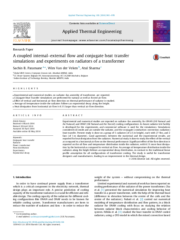 (PDF) A coupled internal–external flow and conjugate heat transfer ...