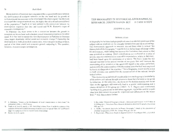 (PDF) The Biography in Historical Geographical Research: Joseph Navon ...