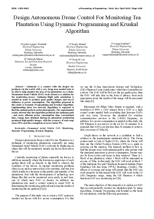 (PDF) Design Autonomous Drone Control For Monitoring Tea Plantation Using Dynamic Programming ...