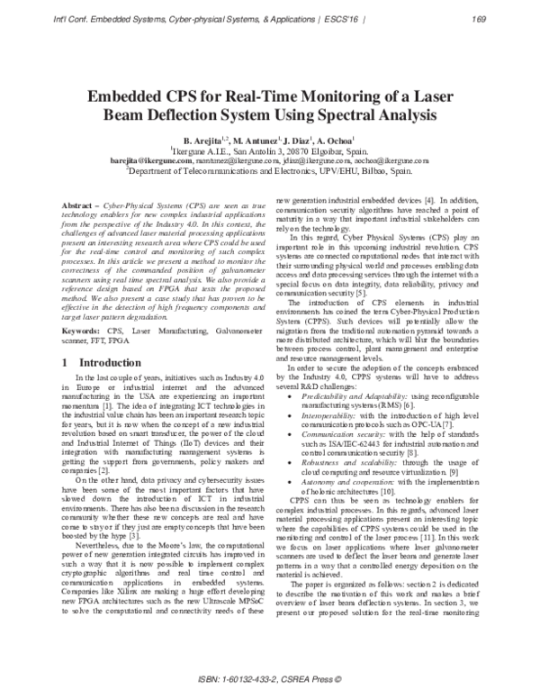 (PDF) Embedded CPS for Real-Time Monitoring of a Laser Beam Deflection ...