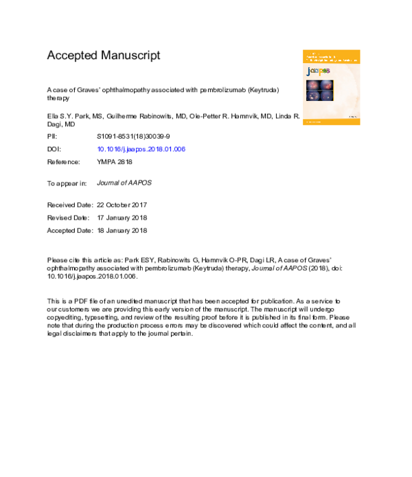 (PDF) A case of Graves' ophthalmopathy associated with pembrolizumab ...