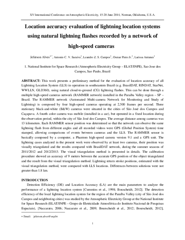 (PDF) Location accuracy evaluation of lightning location systems using ...