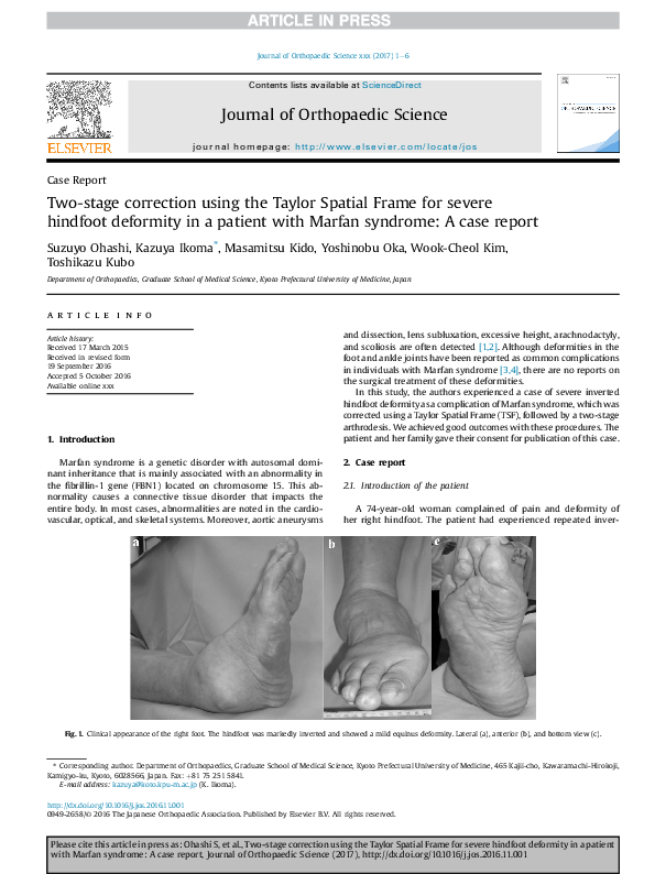(PDF) Two-stage correction using the Taylor Spatial Frame for severe ...