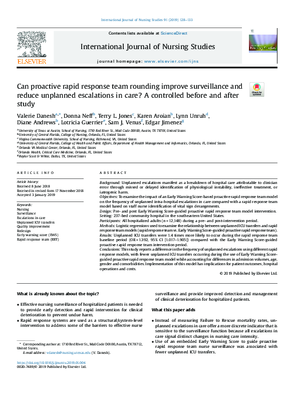 (PDF) Can proactive rapid response team rounding improve surveillance ...