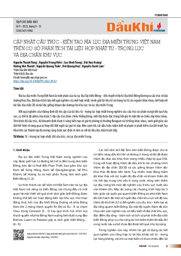 Pdf Structural Tectonic Update Of The Central Vietnam Margin Based