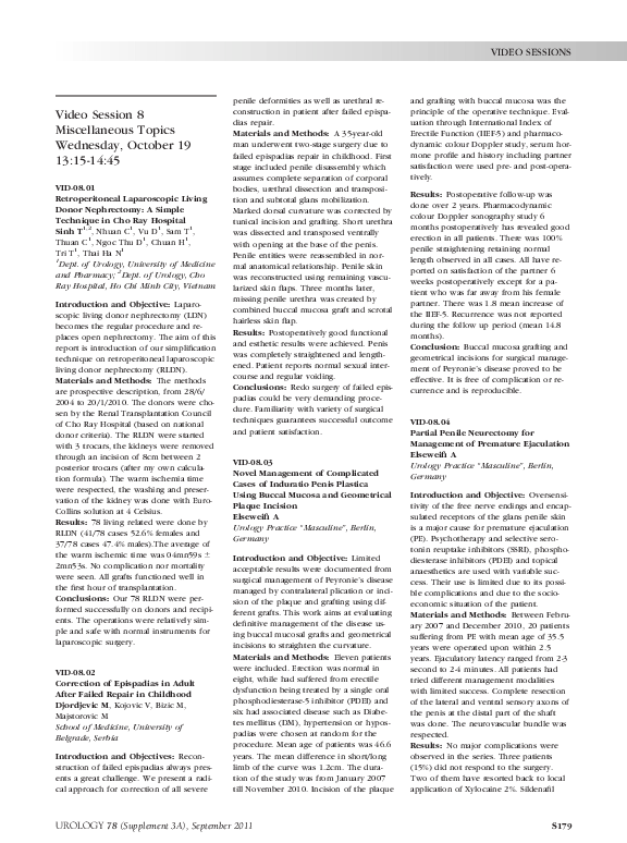 (PDF) VID-08.01 Retroperitoneal Laparoscopic Living Donor Nephrectomy ...