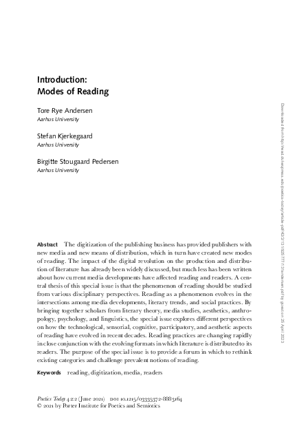(PDF) Introduction Modes of Reading