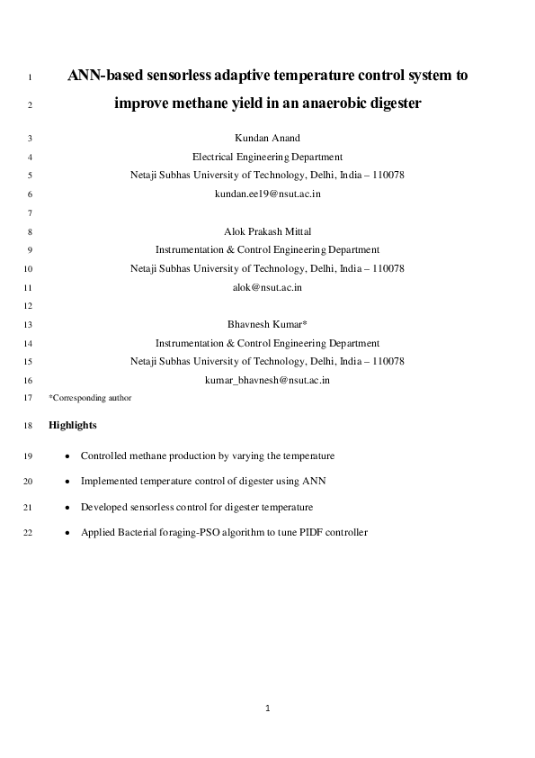 Pdf Ann Based Sensorless Adaptive Temperature Control System To