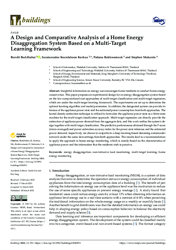 (PDF) A Design and Comparative Analysis of a Home Energy Disaggregation ...