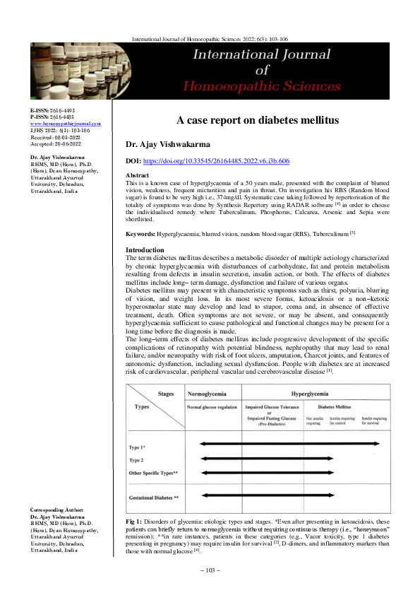 (PDF) A case report on diabetes mellitus