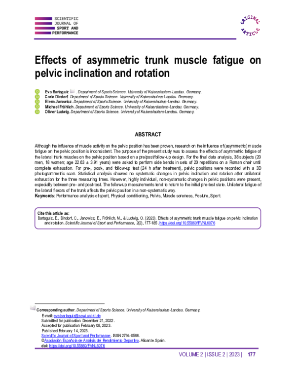 (PDF) Effects of asymmetric trunk muscle fatigue on pelvic inclination ...