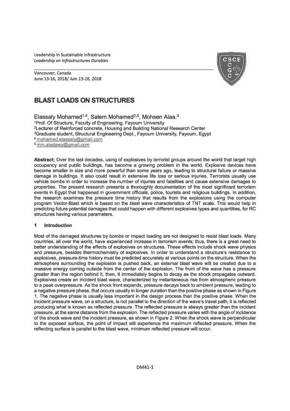 (PDF) Blast Loads on Structures