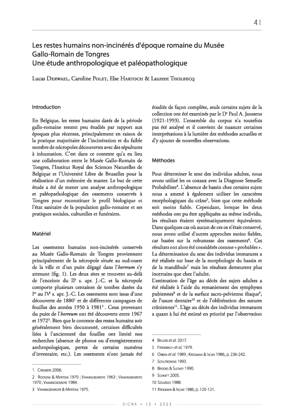 (PDF) Les restes humains non-incinérés d'époque romaine du Musée gallo ...