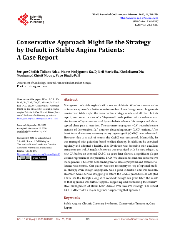 (PDF) Conservative Approach Might Be the Strategy by Default in Stable ...