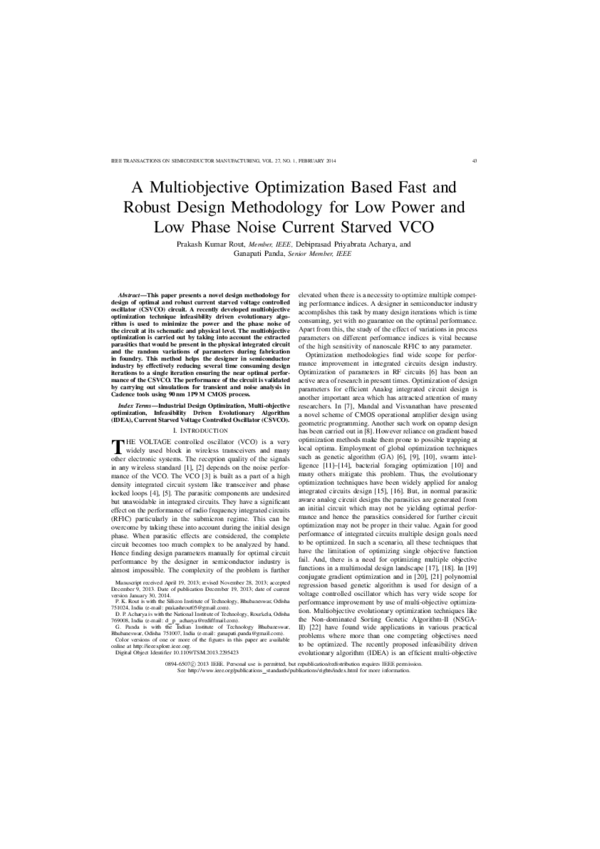 (PDF) A Multiobjective Optimization Based Fast and Robust Design Methodology for Low Power and ...