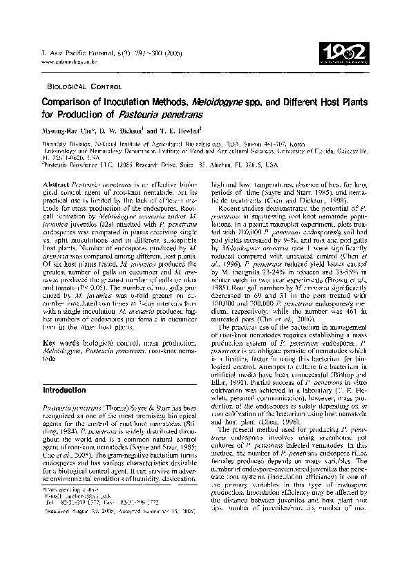 (PDF) Comparison of Inoculation Methods, Meloidogyne spp. and Different ...