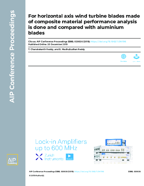 (PDF) For horizontal axis wind turbine blades made of composite ...