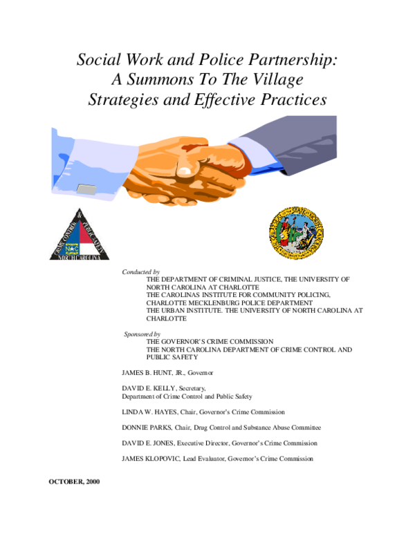 (PDF) Social work and police partnership: a summons to the village ...