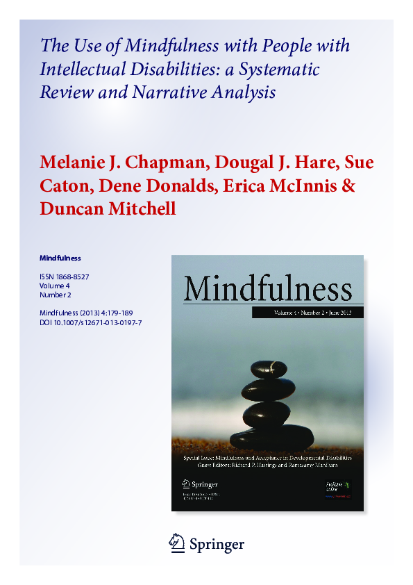 (PDF) The Use of Mindfulness with People with Intellectual Disabilities ...