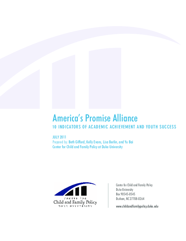(PDF) America’s Promise Alliance: 10 Indicators of Academic Achievement ...
