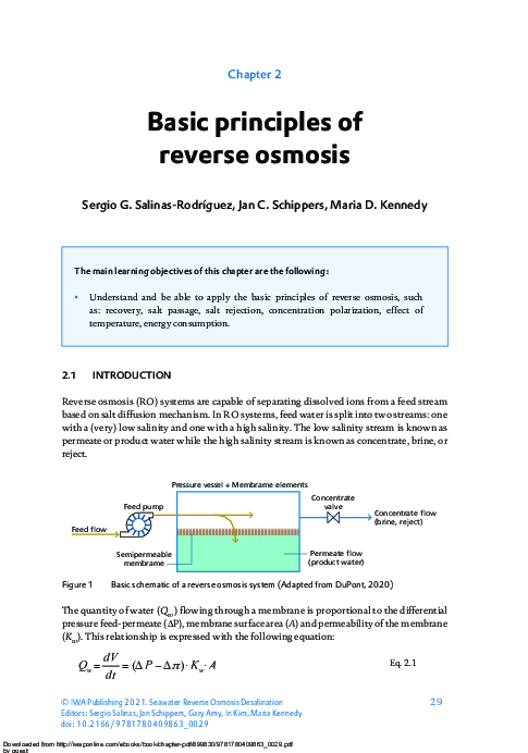 (PDF) Basic principles of reverse osmosis