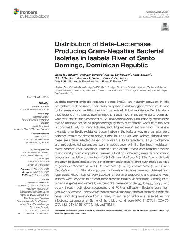 (PDF) Distribution of Beta-Lactamase Producing Gram-Negative Bacterial ...