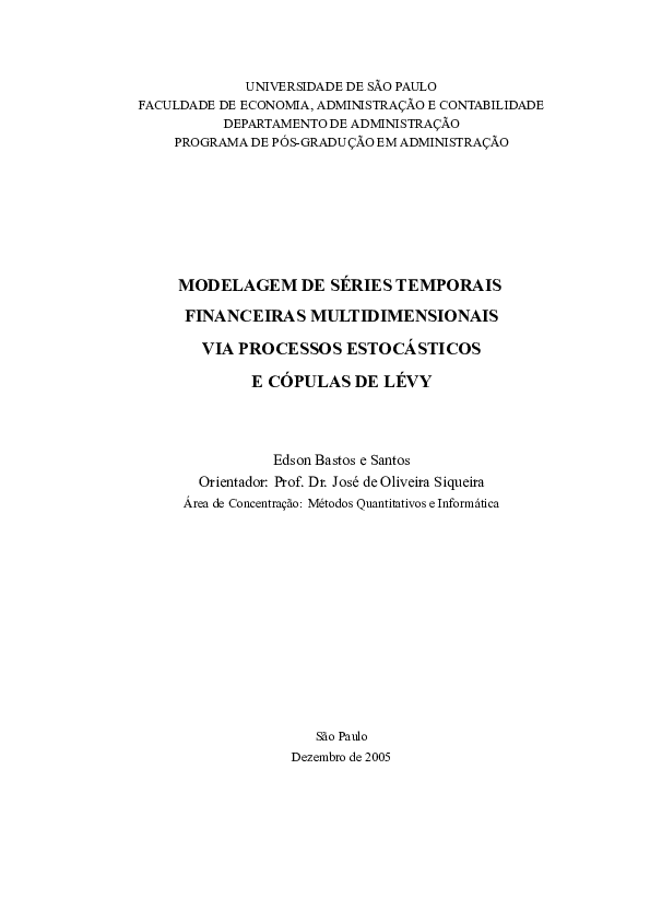 (PDF) Modelagem de séries temporais financeiras multidimensionais via ...