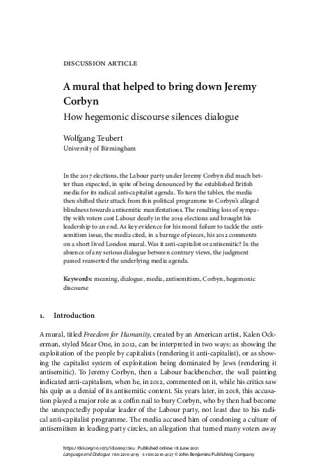 (PDF) A mural that helped to bring down Jeremy Corbyn