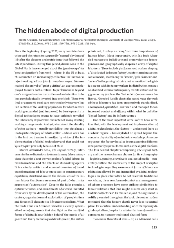 (PDF) The Hidden Abode of Digital Production